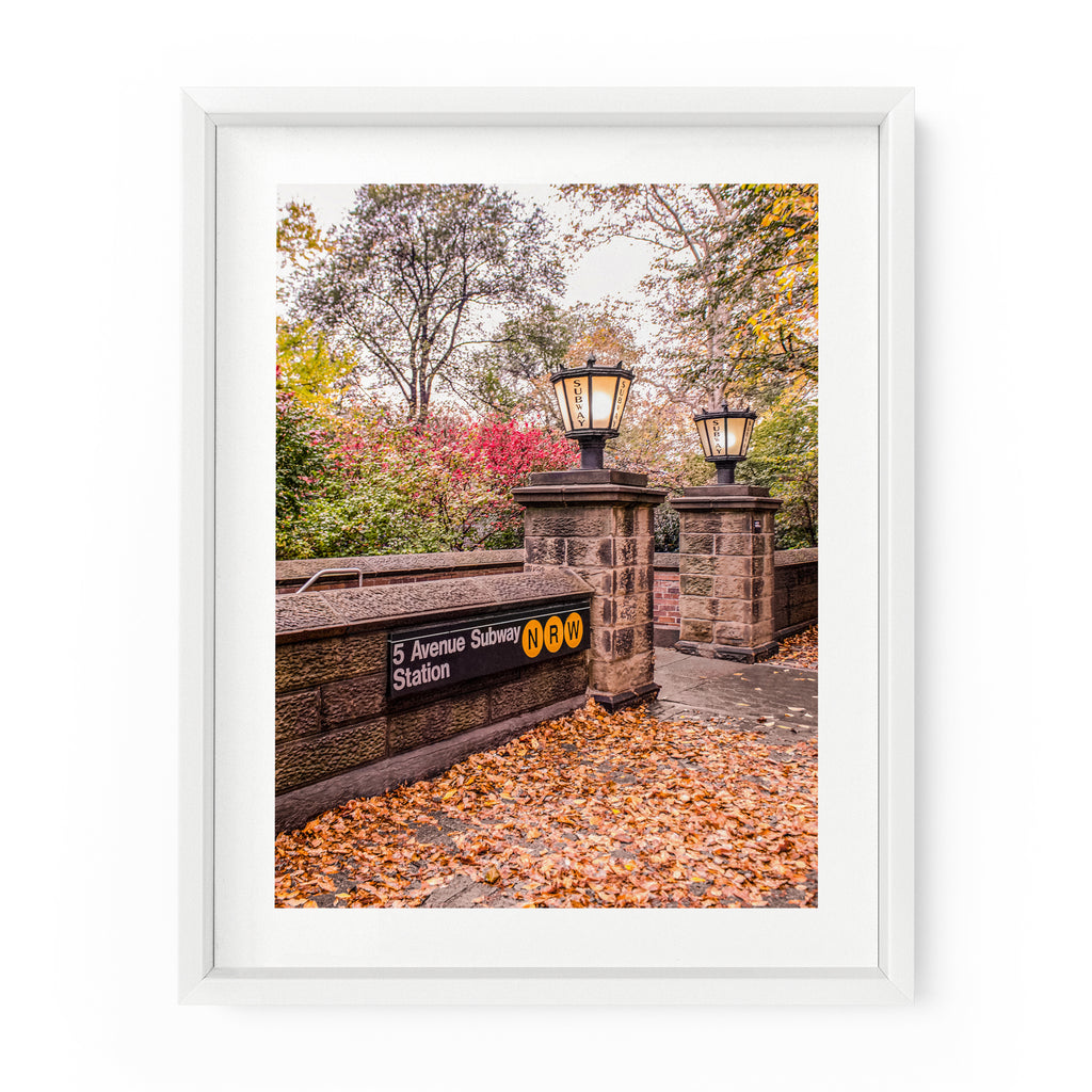 New York City Fall Photography - New York City Subway Autumn Leaves ...